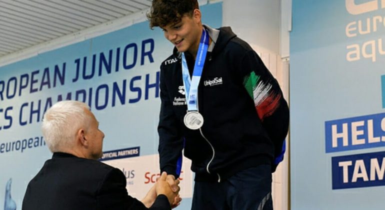 Nuoto: brilla l'argento di Alessandro Fusco agli Europei Juniores